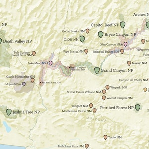 US National Park System Units Map 24x36 Poster - Etsy