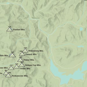 Catskill High Peaks Map 11x14 Print - Etsy