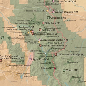Arizona State Parks & Federal Lands Map 18x24 Poster - Etsy