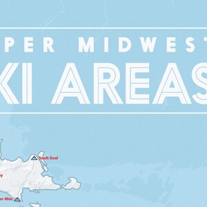 Upper Midwest Ski Resorts Map 24x36 Poster - Etsy