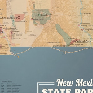 New Mexico State Parks & Federal Lands Map 18x24 Poster - Etsy