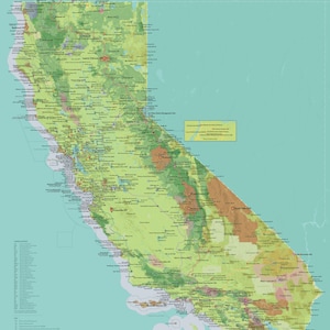 California State Parks & Federal Lands Map 24x36 Poster - Etsy