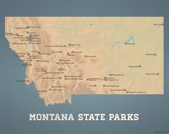 New Mexico State Parks Map 11x14 Print - Etsy