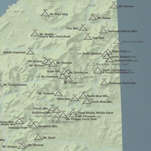 New Hampshire '52 With A View' Map 18x24 Poster - Etsy