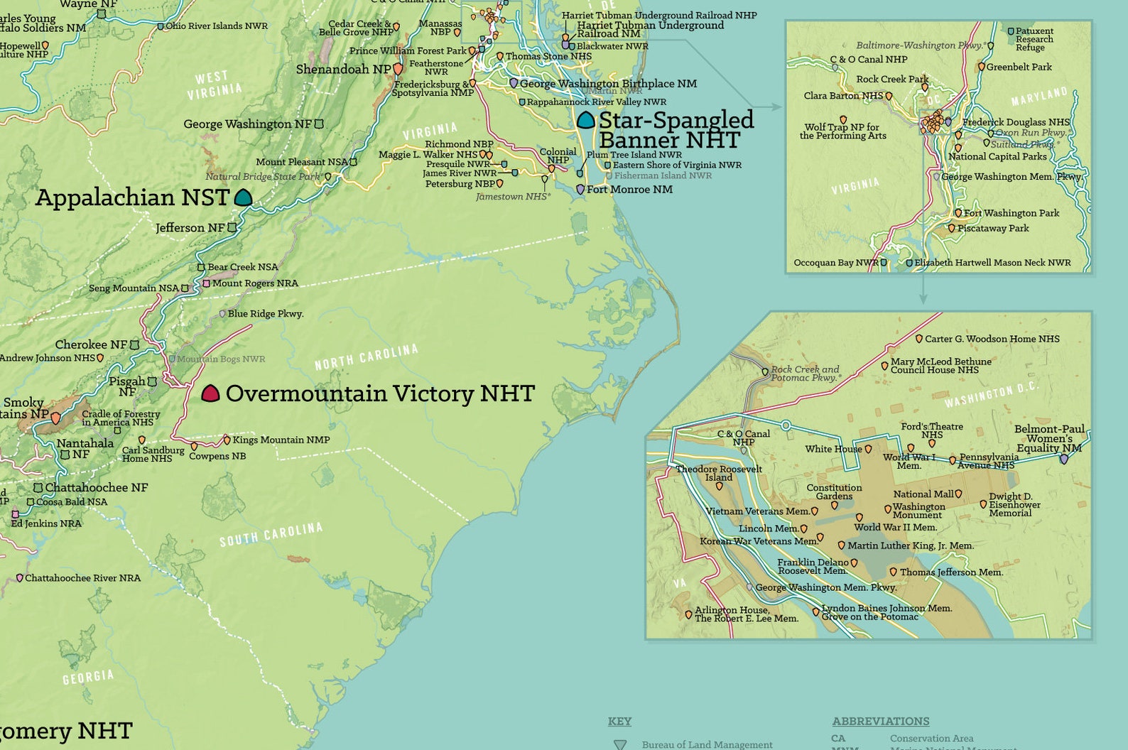 US National Trails System Map 24x36 Poster | Etsy