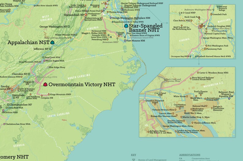 US National Trails System Map 24x36 Poster | Etsy