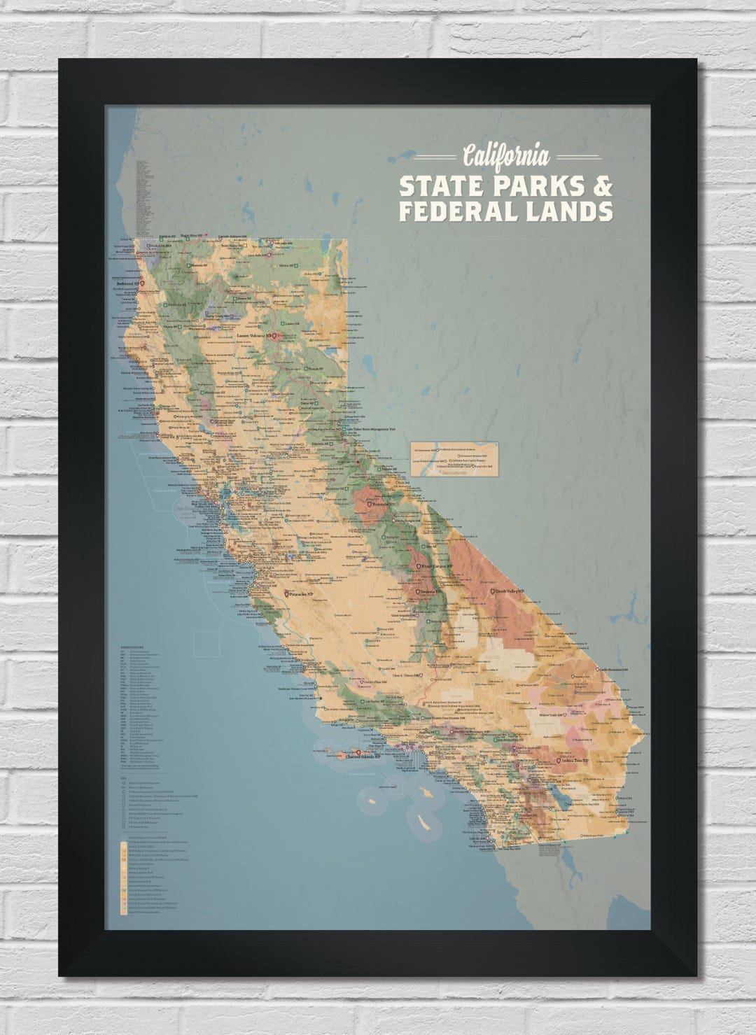 California State Parks & Federal Lands Map 24x36 Poster - Etsy
