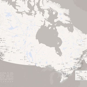 Canada Ski Resorts Map 24x36 Poster - Etsy