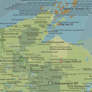 Wisconsin State Parks & Public Lands Map 24x36 Poster - Etsy