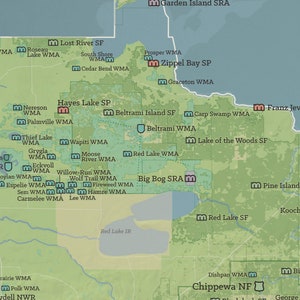Minnesota State Parks & Federal Lands Map 18x24 Poster - Etsy