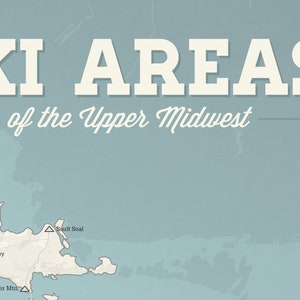 Upper Midwest Ski Resorts Map 24x36 Poster - Etsy