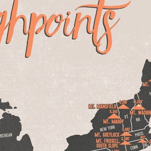 State Highpoints Map 18x24 Poster - Etsy