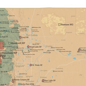 Colorado State Parks & Federal Lands Map 24x36 Poster - Etsy