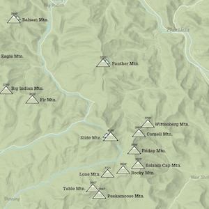Catskill High Peaks Map 18x24 Poster - Etsy