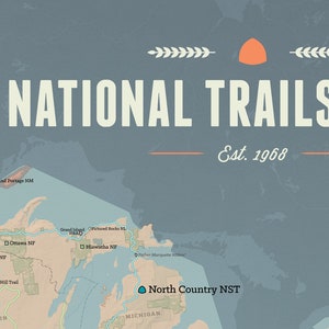 US National Trails System Map 24x36 Poster | Etsy