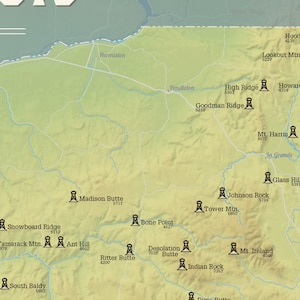 Oregon Fire Lookouts Map 18x24 Poster - Etsy