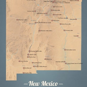 New Mexico State Parks Map 11x14 Print - Etsy