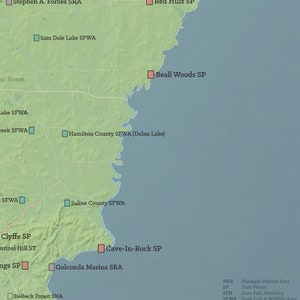 Illinois State Parks Map 18x24 Poster - Etsy