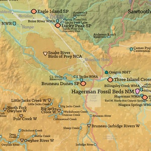 Idaho State Parks & Federal Lands Map 18x24 Poster - Etsy