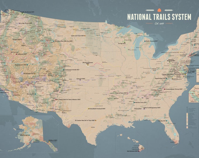 US National Forests Map 11x14 Print - Etsy