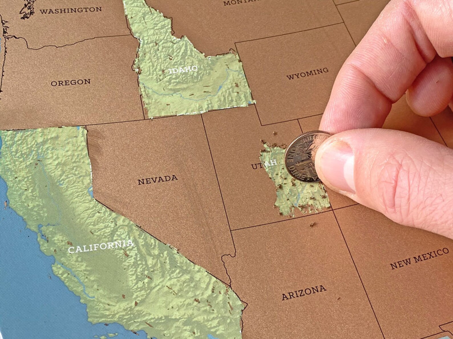 USA 50 States Scratch-off Checklist Map 11x14 Print - Etsy