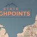 State Highpoints Map 18x24 Poster - Etsy