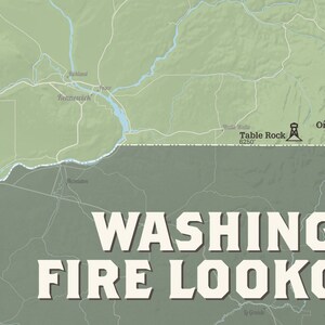 Washington Fire Lookouts Map 18x24 Poster - Etsy