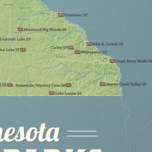 Minnesota State Parks Map 18x24 Poster - Etsy