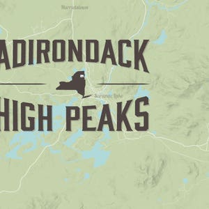 Adirondack High Peaks Map 18x24 Poster - Etsy