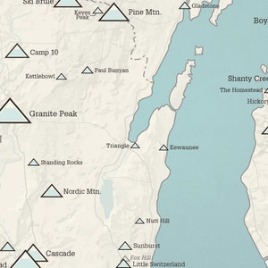 Upper Midwest Ski Resorts Map 24x36 Poster - Etsy