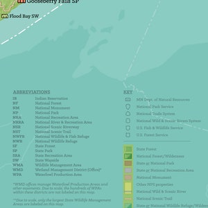 Minnesota State Parks & Federal Lands Map 18x24 Poster - Etsy