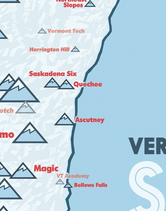 Vermont Ski Resorts Map Magic Mountain, Vermont Ski Trail Map Puzzle