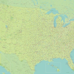 USA Road Trip & Travel Highway Tracing Map 24x36 Poster - Etsy