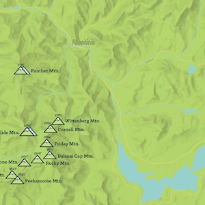 Catskill High Peaks Map 11x14 Print - Etsy