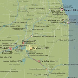 Illinois State Parks & Public Lands Map 24x36 Poster - Etsy