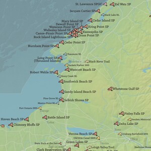 New York State Parks Map 18x24 Poster - Etsy