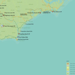 North Carolina State Park System Map 18x24 Poster - Etsy