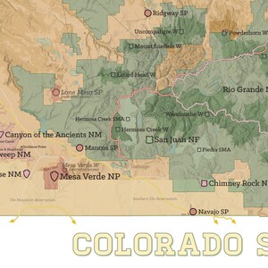 Colorado State Parks & Federal Lands Map 18x24 Poster - Etsy