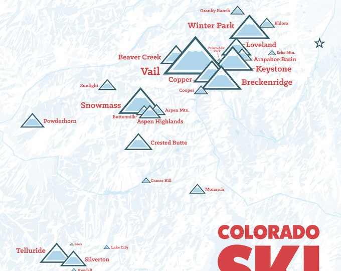 Washington Ski Resorts Map 11x14 Print - Etsy
