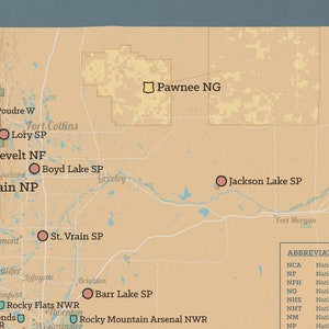 Colorado State Parks & Federal Lands Map 18x24 Poster - Etsy