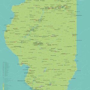 Illinois State Parks & Public Lands Map 24x36 Poster - Etsy
