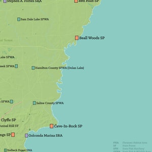 Illinois State Parks Map 18x24 Poster - Etsy