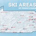 Pennsylvania Ski Resorts Map 11x14 Print - Etsy