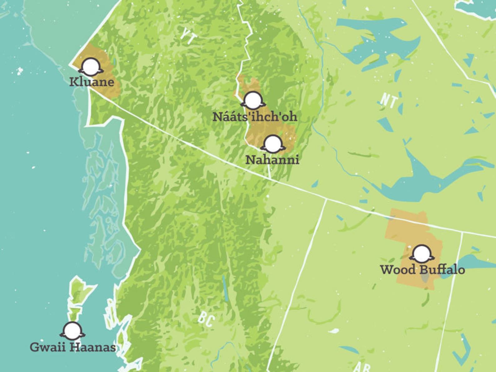 Canada National Parks Map 18x24 Poster | Etsy
