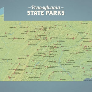 Pennsylvania State Parks Map 18x24 Poster - Etsy