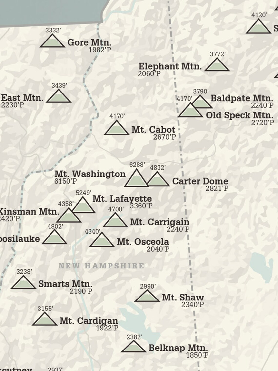 New England Fifty Finest Map 18x24 Poster | Etsy