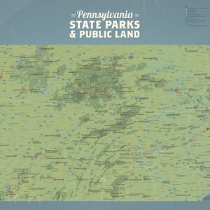 Pennsylvania State Parks & Public Lands Map 24x36 Poster - Etsy