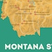 Montana State Parks Map 11x14 Print - Etsy