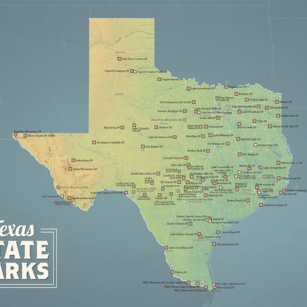 Texas Park Poster - Etsy