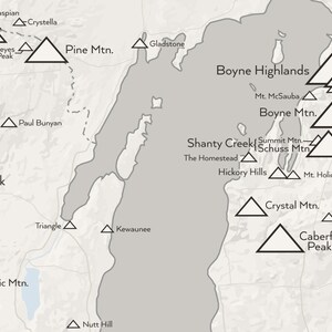Upper Midwest Ski Resorts Map 18x24 Poster - Etsy